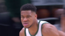 NBA | Video: Giannis opens game with the mean-mug finish