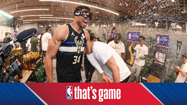 NBA | Video: Champagne shower: Bucks celebrate in locker room