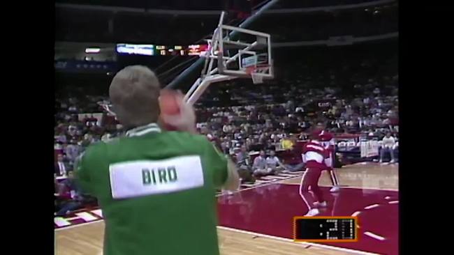 NBA | Video: Larry Bird wins 1988 3-point Contest in warm-up jacket