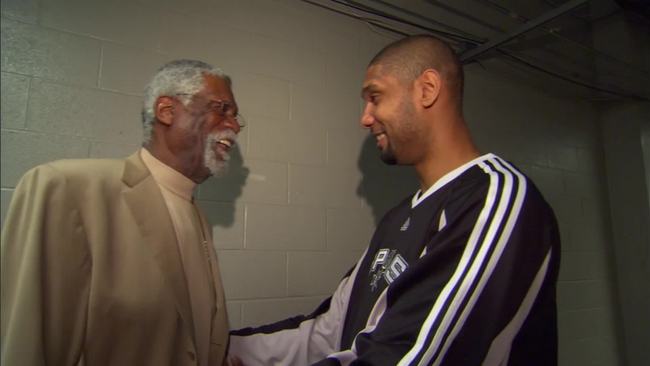 NBA | Video: Tim Duncan with Bill Russell: “The Great Tim Duncan.” “The ...